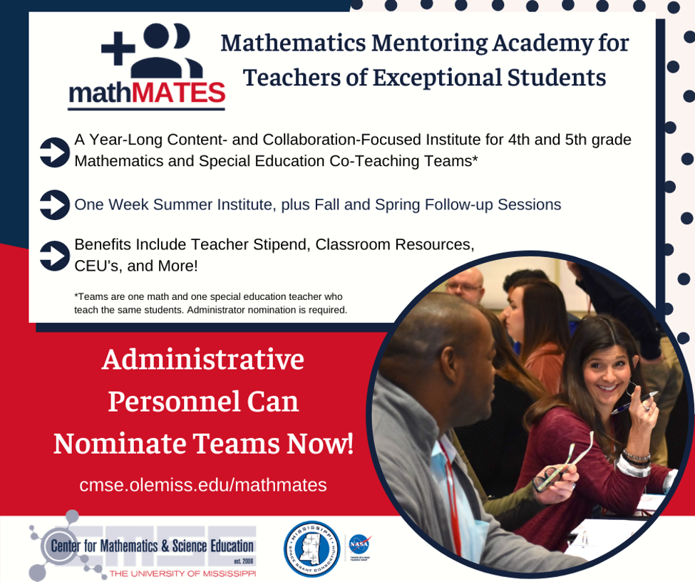 MathMATES – Mathematics Mentoring Academy for Teachers of Exceptional ...