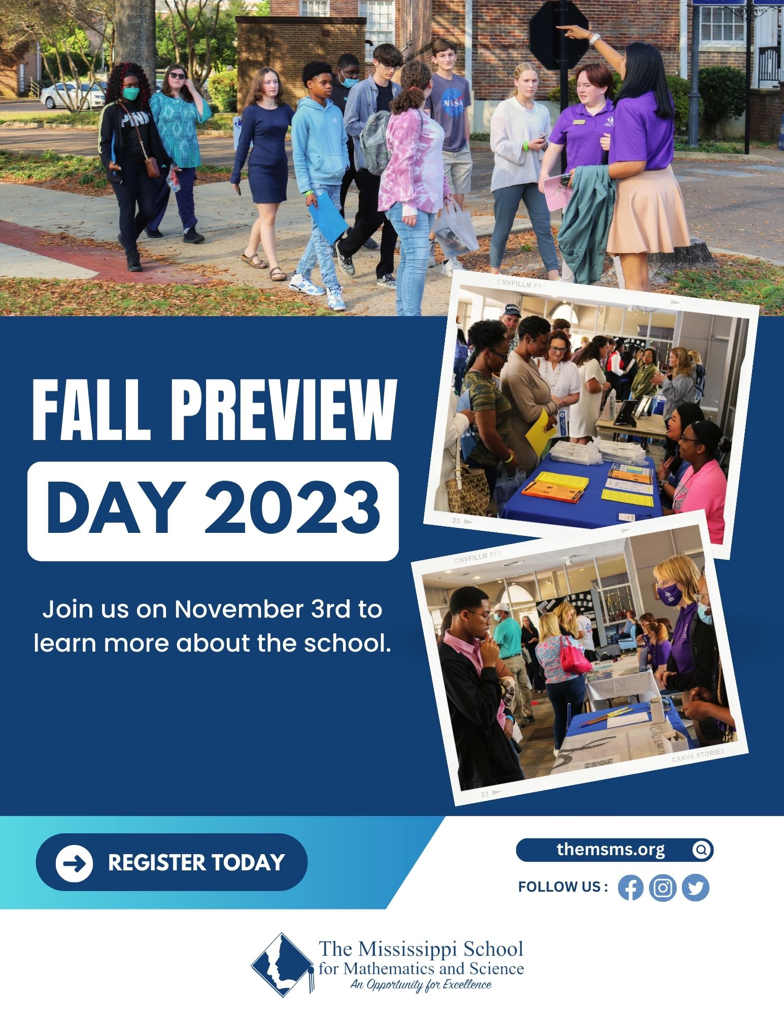 MSMS to hold Fall Preview Day Nov. 3 and Middle School Fall Preview Day ...