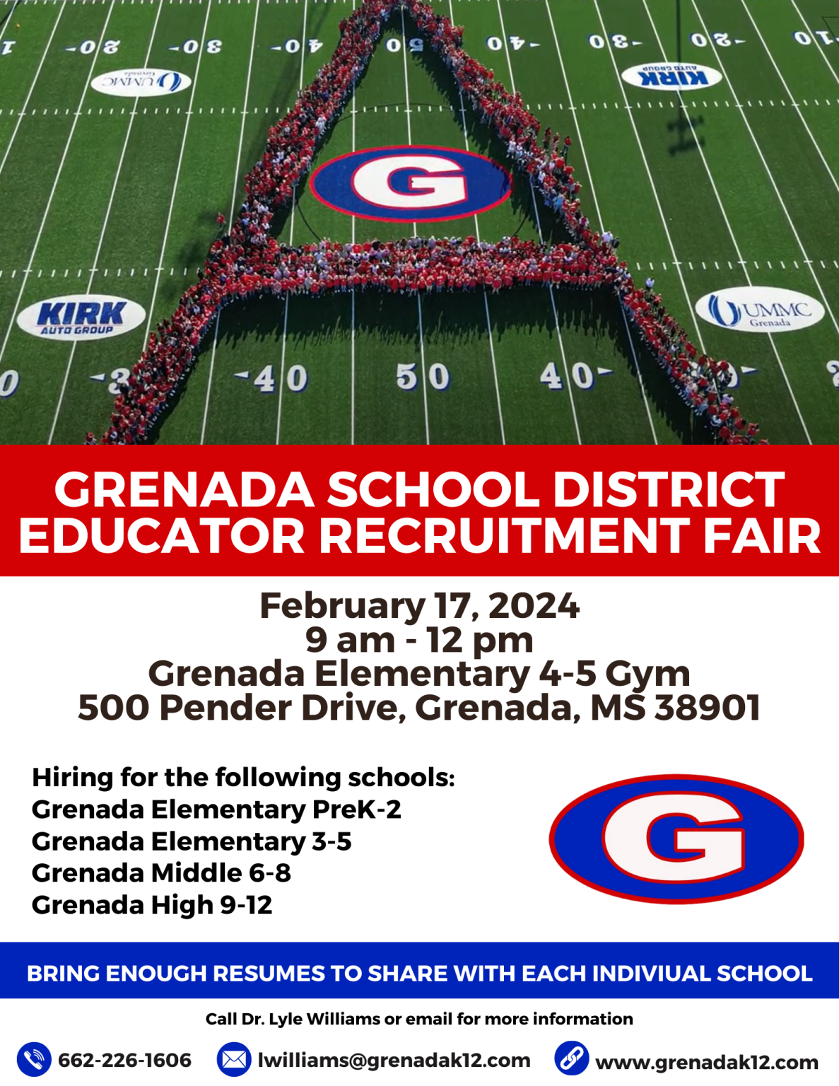 Grenada School District Recruitment Fair set for Feb. 17