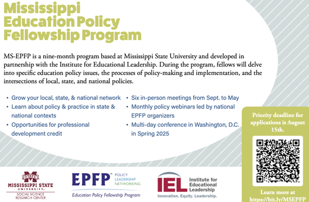 Apply to the Mississippi Education Policy Fellowship Program by Sept. 1 ...