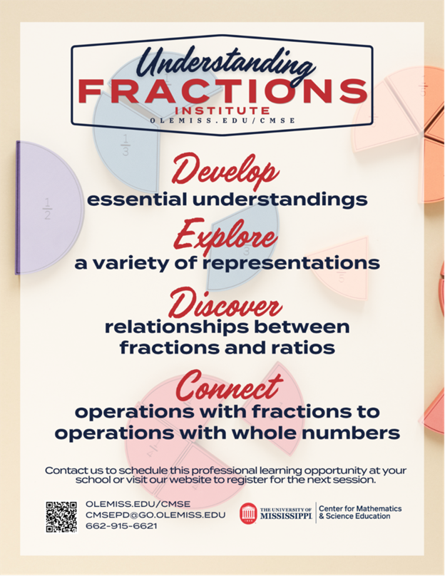 Understanding Fractions Institute workshop offered for teachers in ...