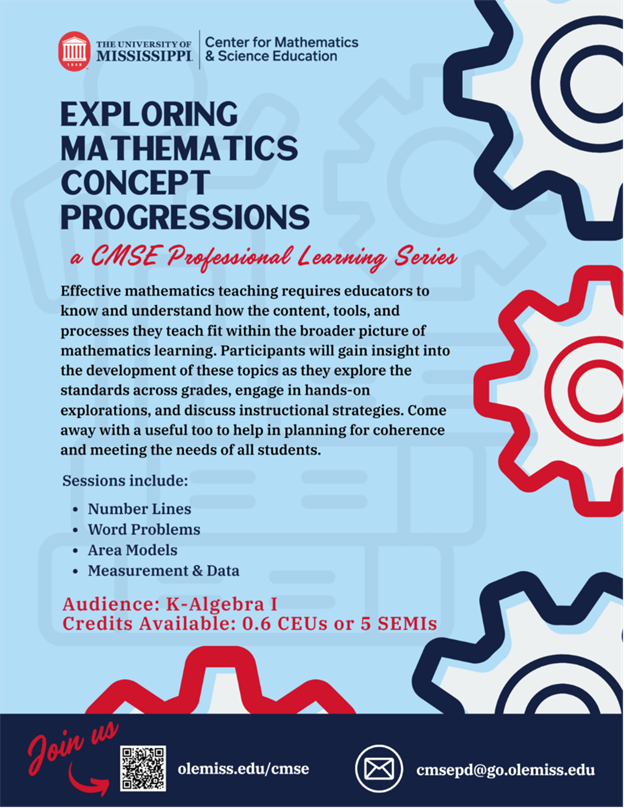 Mathematical Concept Progression Guide available to teachers
